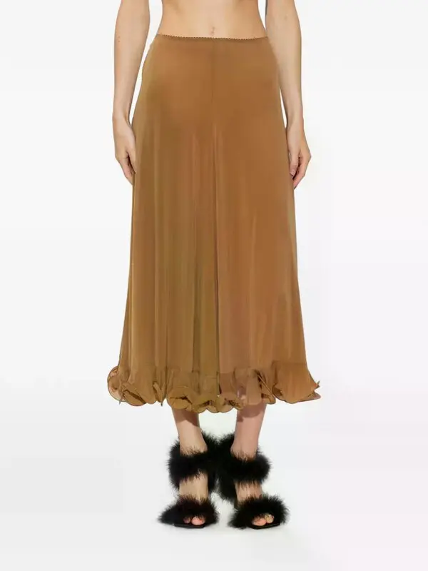 Moschino Ruffled Midi Skirt