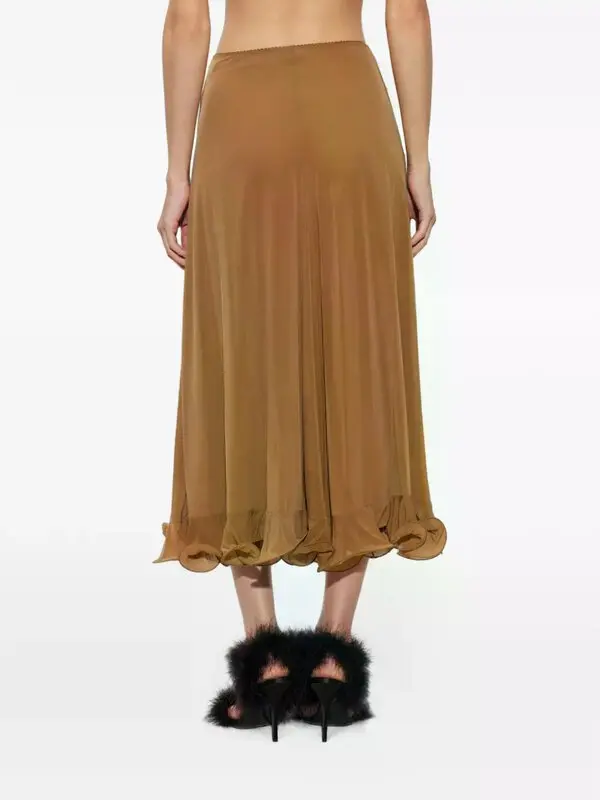 Moschino Ruffled Midi Skirt