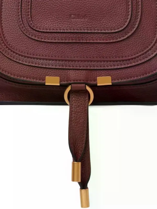 Chloé Marcie Grained Leather Shoulder Bag - Brown