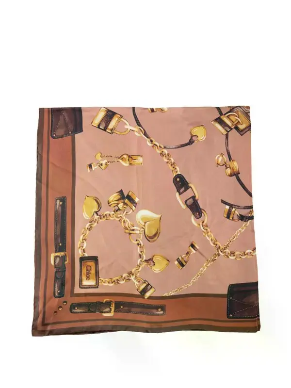 Chloé Paddington Silk Scarf - Brown