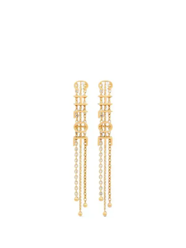 Chloé Logo Lettering Chain-link Drop Earrings - 9dc