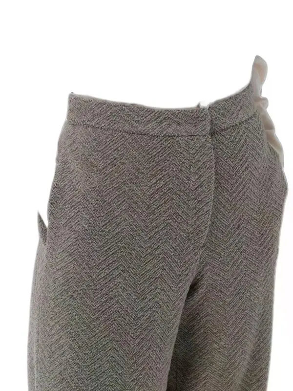 Emporio Armani Chevron Knit Wide-leg Trousers