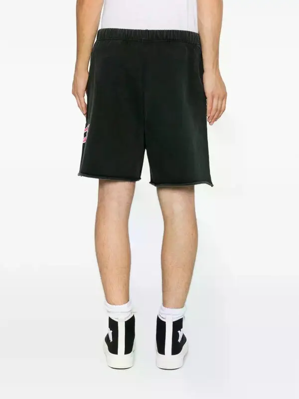 PURPLE BRAND Graphic Print Raw-cut Shorts