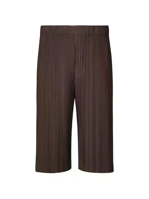 Issey Miyake Plissé Effect Trousers - Brown