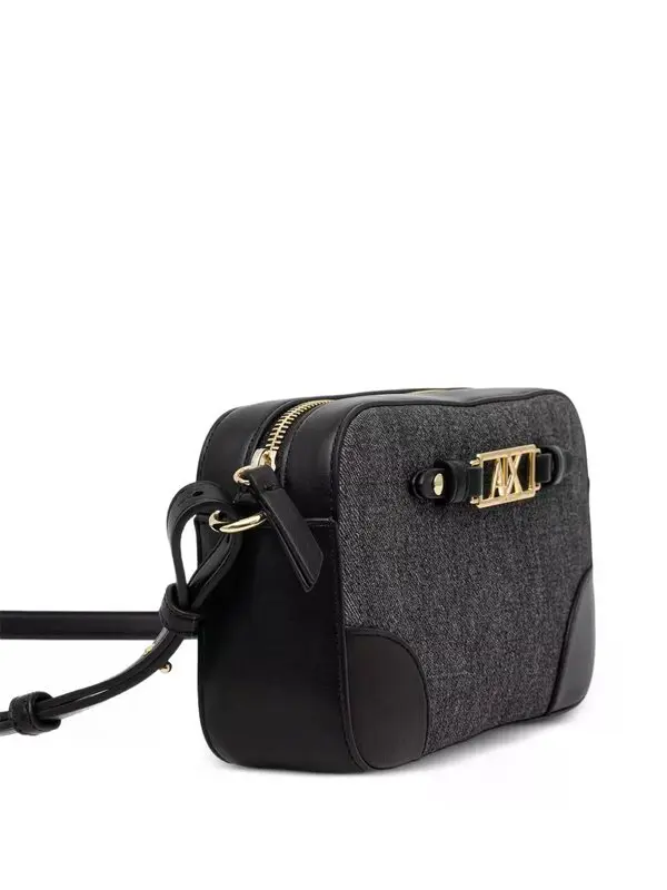 Armani Exchange Logo Plaque Crossbody Bag - Grey