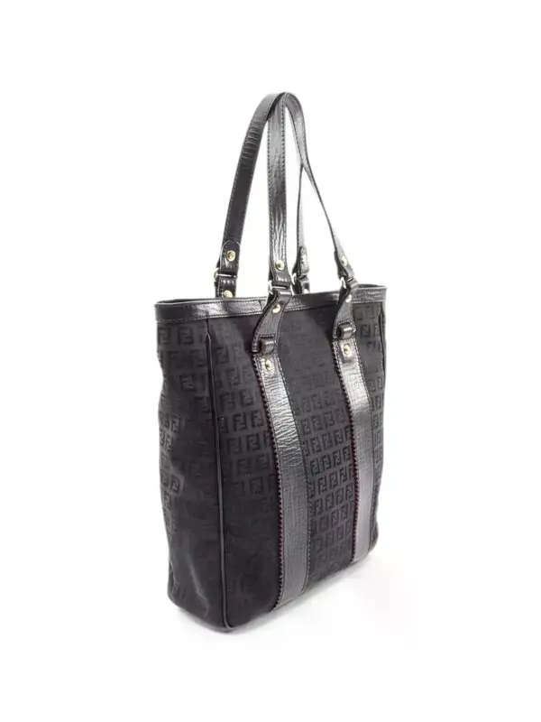 Fendi 2010s Zucchino Canvas Tote Bag - Black