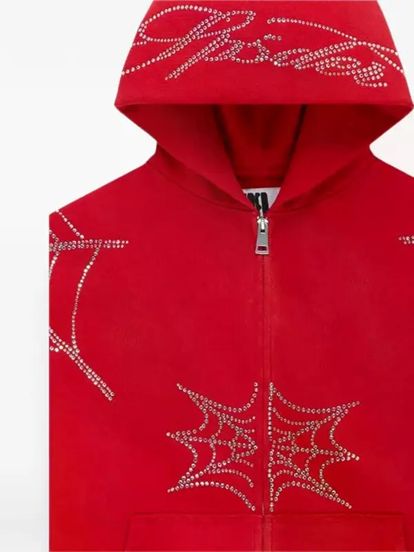 SP5DER Rhinestone-embellishment Hoodie
