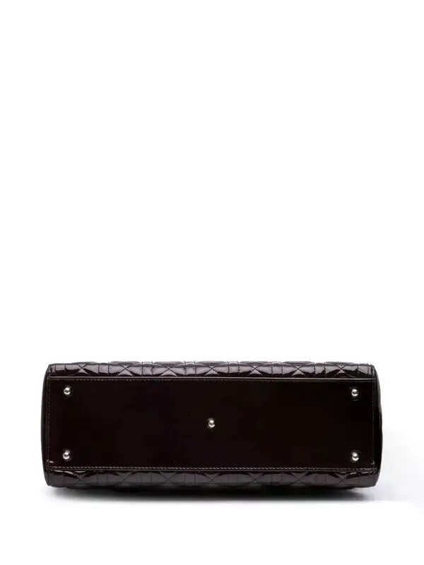 Dior Large Patent Cannage Lady Satchel