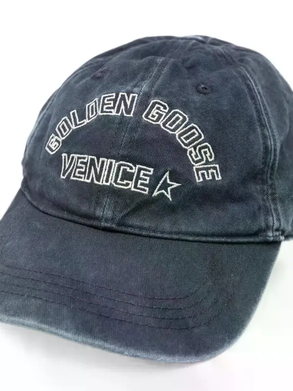 GOLDEN GOOSE Six-panel Logo-embroidered Baseball Cap