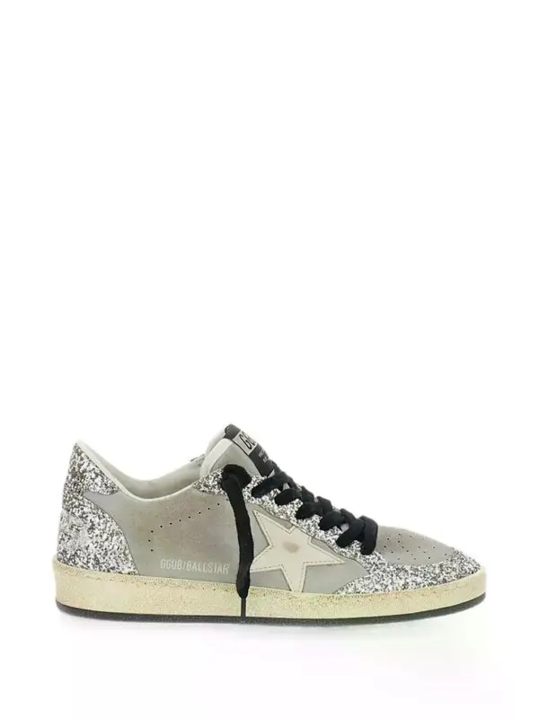 GOLDEN GOOSE Ball Star Glitter-embellished Sneakers - Grey