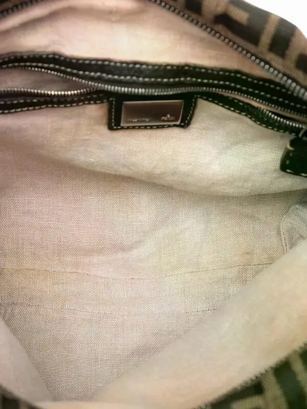 Fendi Zucca Canvas Selleria Crossbody Bag