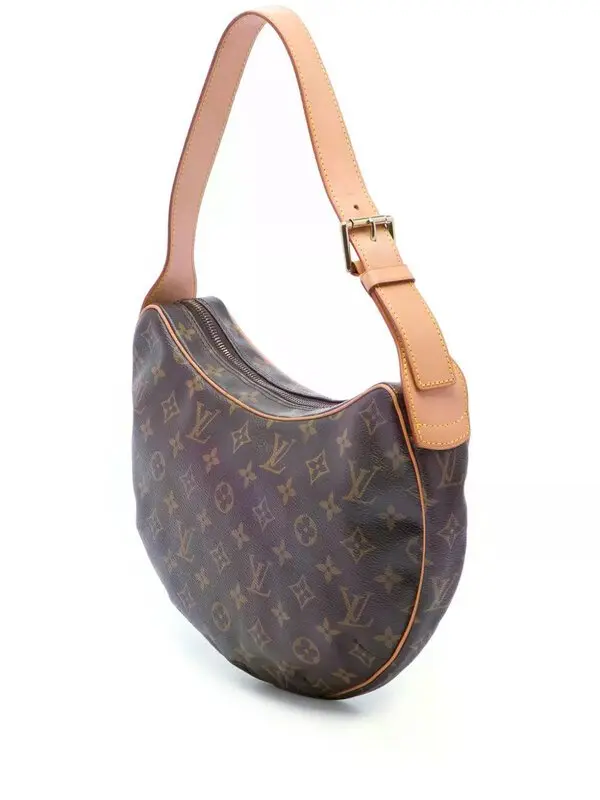 LOUIS VUITTON 2005 Monogram Croissant Mm Hobo Bag - Brown