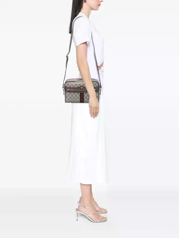 Gucci 2016-2026 Gg Supreme Ophidia Crossbody Bag - Neutrals