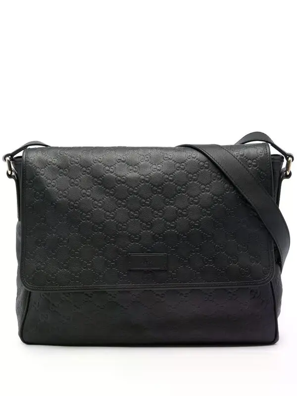 Gucci 2016-2026 Guccissima Messenger Bag Crossbody Bag - Black