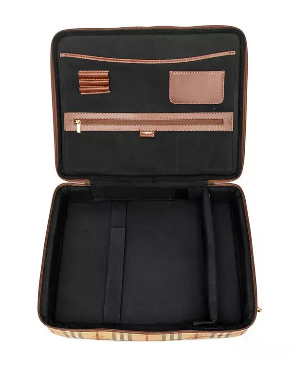 Burberry Haymarket Check Coated Canvas Business Bag