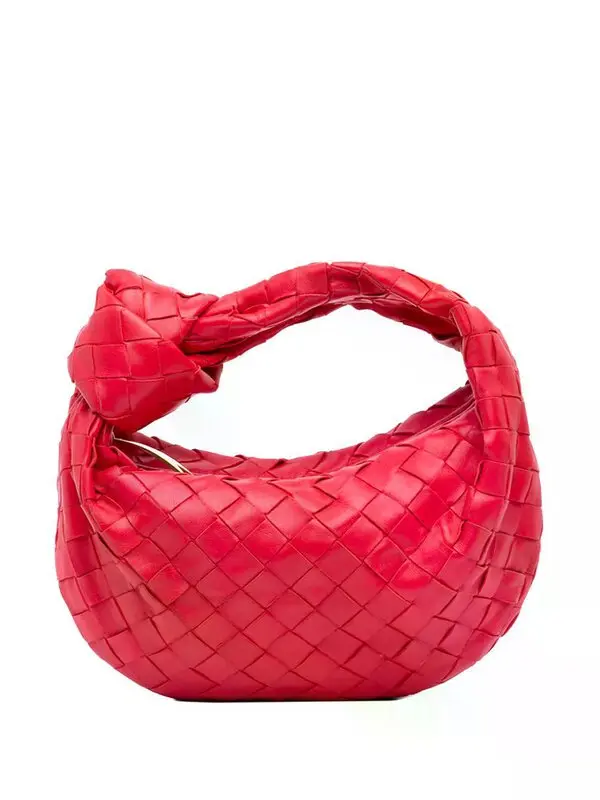 Bottega Veneta 2012-2026 Mini Nappa Intrecciato Jodie Hobo Bag - Red