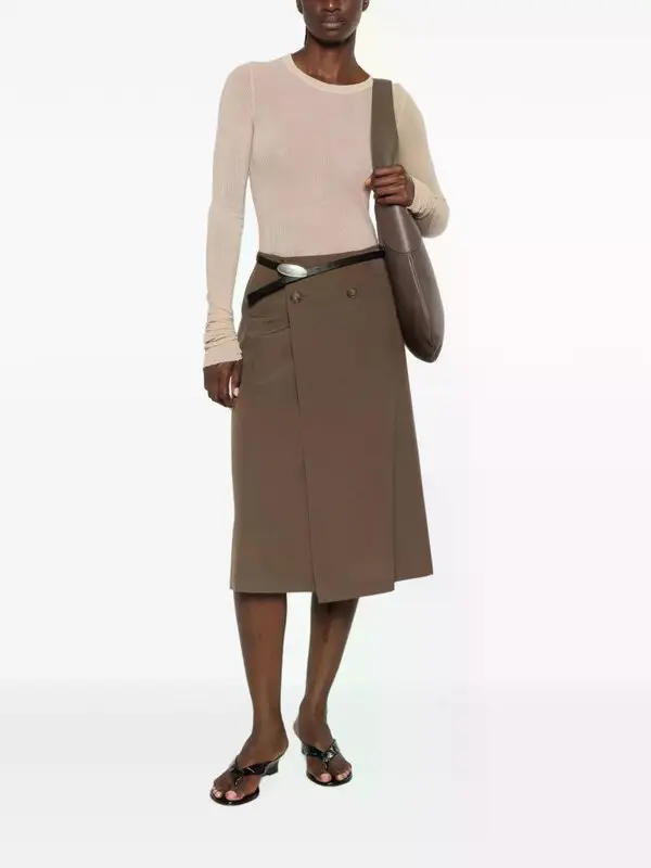 MAISON MARGIELA Double-breasted Wrap-style Midi Skirt