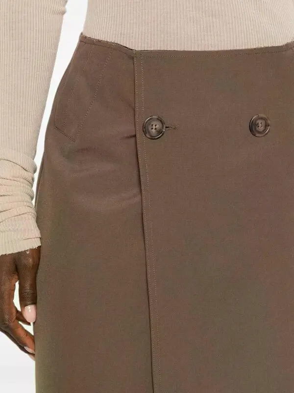 MAISON MARGIELA Double-breasted Wrap-style Midi Skirt