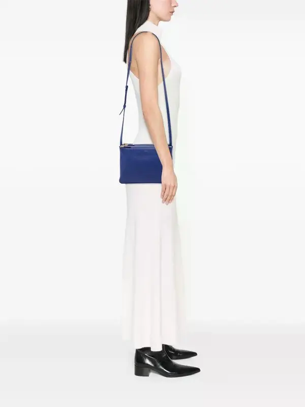 Celine 2014 Large Lambskin Trio Crossbody Bag - Blue