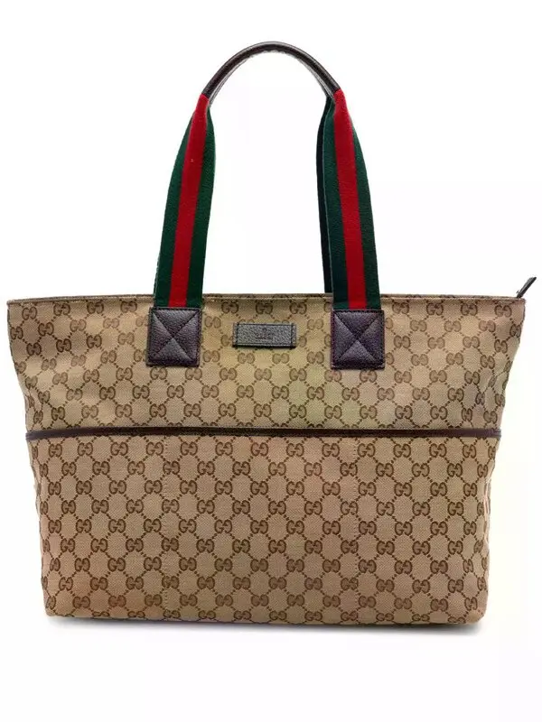 Gucci 2016-2026 Gg Canvas Web Tote Bag