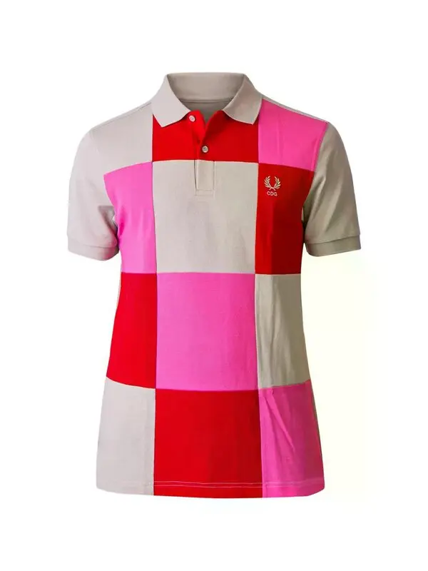 Comme Des Garçons X Fred Perry Logo-embroidered Polo Shirt - Neutrals