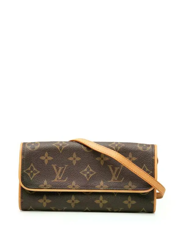 LOUIS VUITTON 2002 Monogram Pochette Twin Pm Crossbody Bag