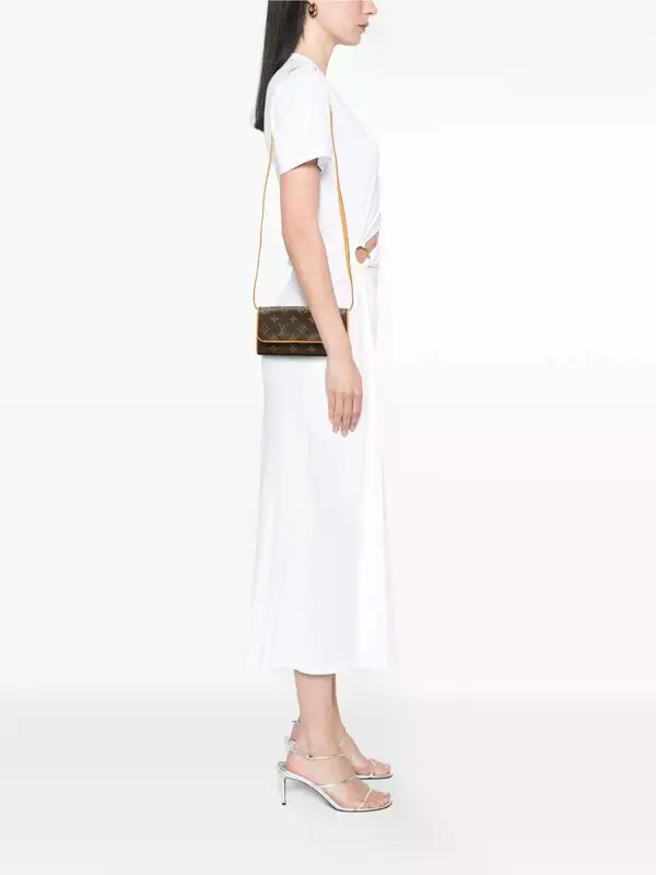 LOUIS VUITTON 2002 Monogram Pochette Twin Pm Crossbody Bag