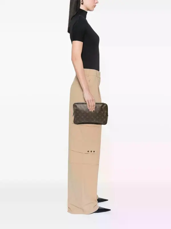 LOUIS VUITTON 1986 Monogram Trousse Toilette 28 Clutch Bag - Brown