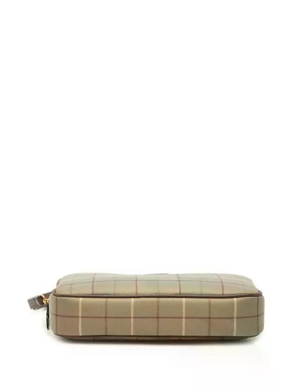 Burberry Vintage Check Canvas Clutch Bag