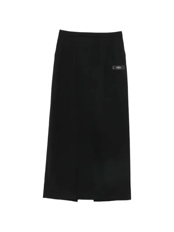 Mihara Yasuhiro Logo-patch Maxi Skirt - Black
