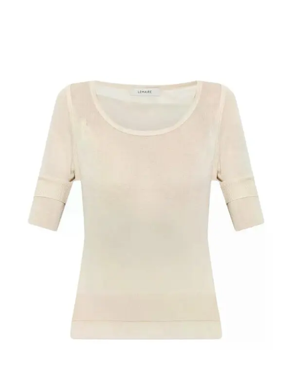 LEMAIRE Ribbed-knit Short-sleeve Top