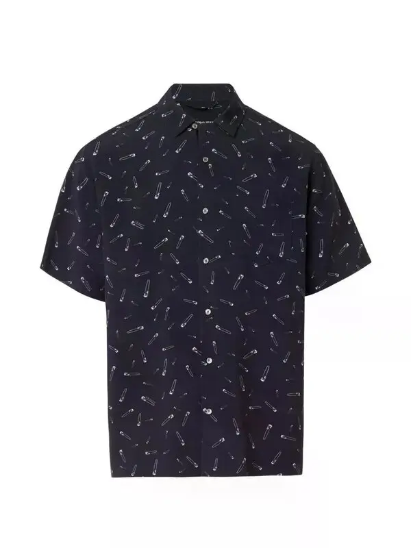 Iceberg Button-down Short-sleeve Printed Shirt