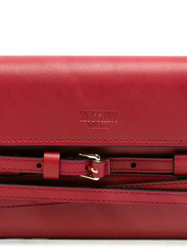 Moschino Buckle-detail Chain-strap Wallet - Red