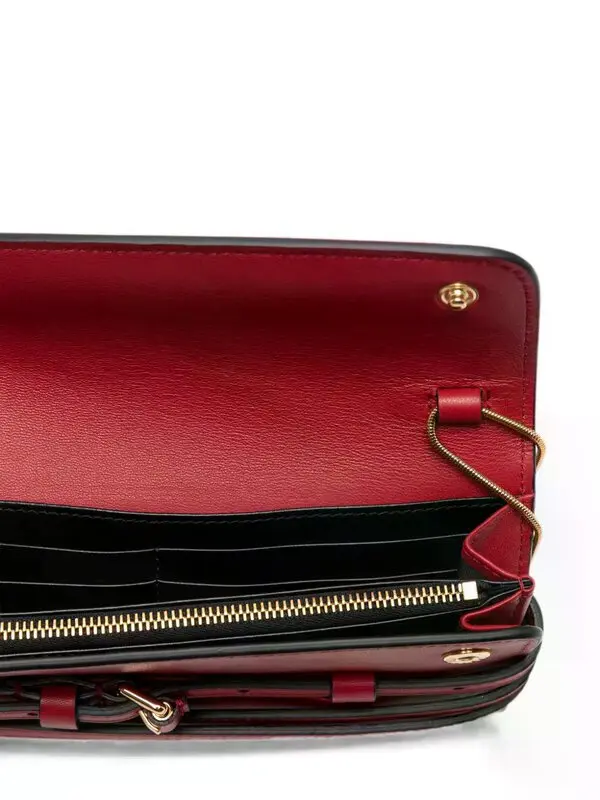 Moschino Buckle-detail Chain-strap Wallet - Red