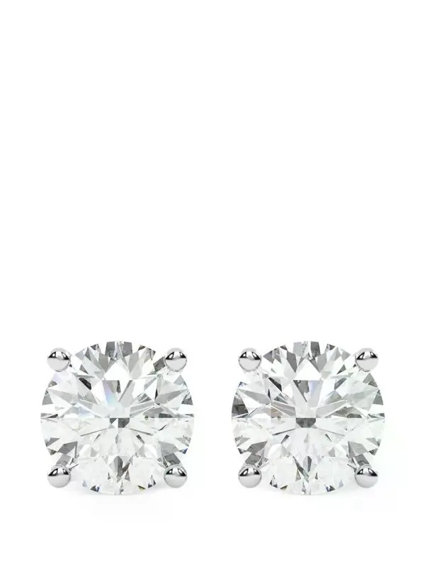 DIAMOND ESSENTIALS Diamond Solitaire Earrings - Silver
