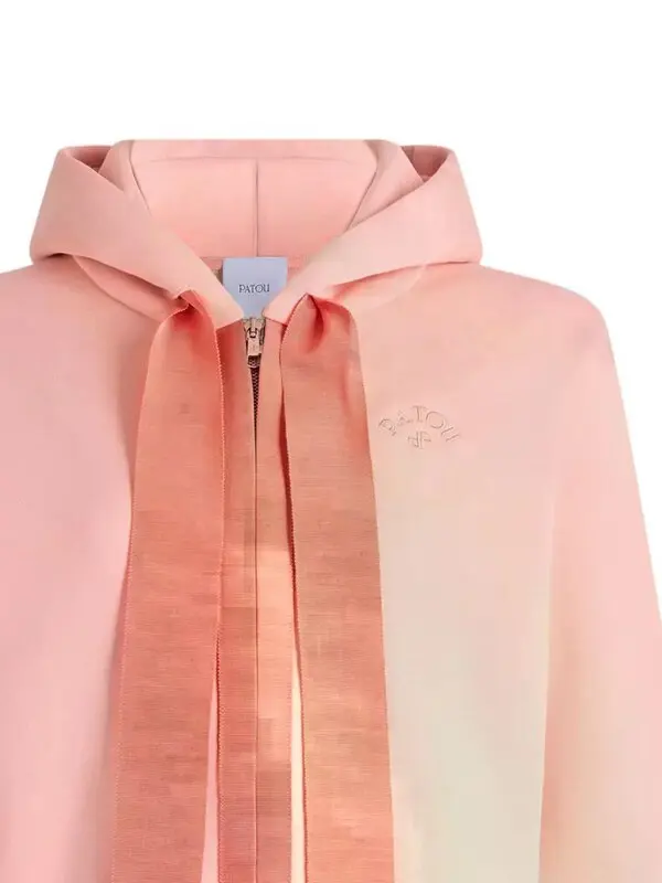 PATOU Zip-up Hoodie With Bow Detail