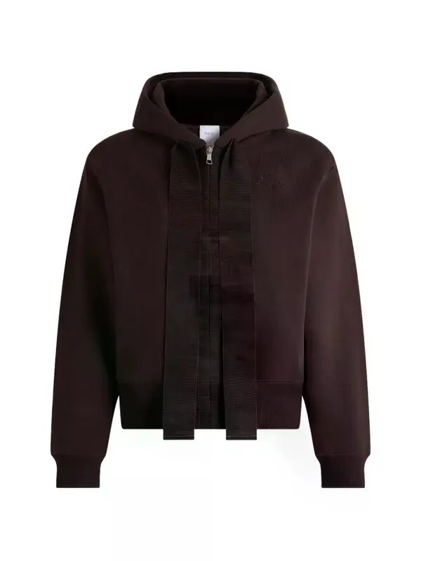 PATOU Zip-up Drawstring Hoodie - Brown