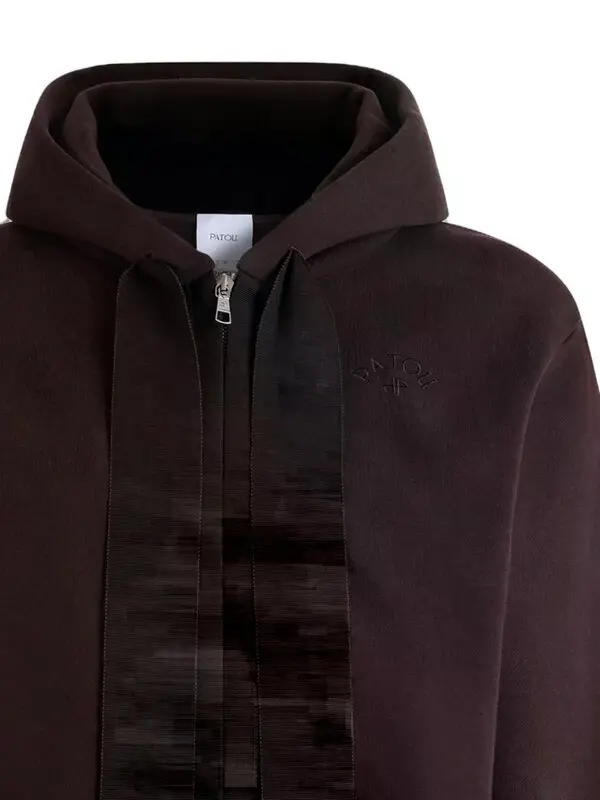 PATOU Zip-up Drawstring Hoodie