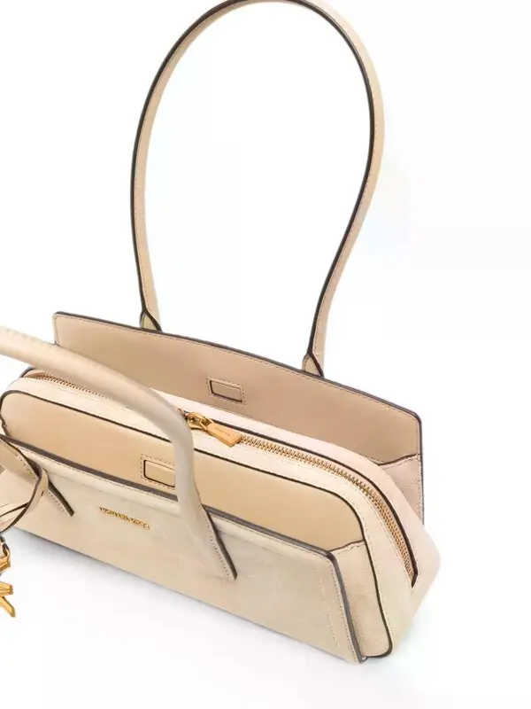 Michael Kors Laila Logo-plaque Shoulder Bag - Neutrals