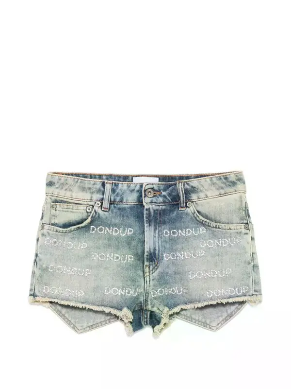 DONDUP Crystal-embellishment Shorts - Blue