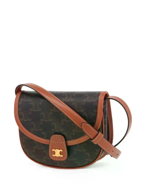 Celine Triomphe Canvas Shoulder Bag - Brown