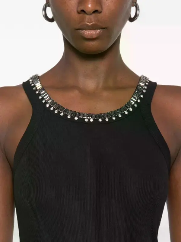 Pinko Crystal-embellished Ribbed T-shirt