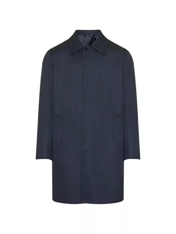Brioni Concealed-front Coat - Blue