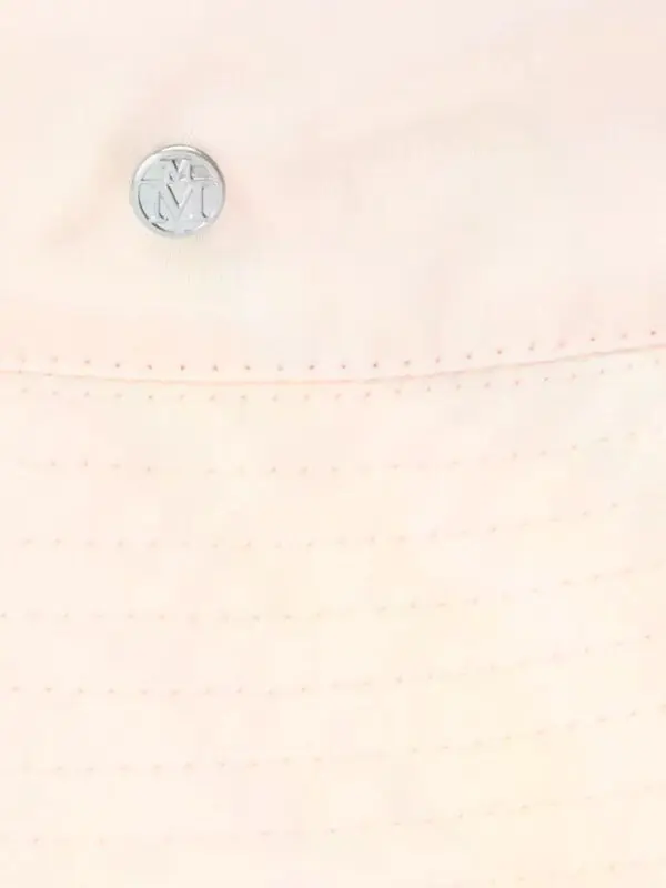 MAISON MICHEL Jason Logo-detail Bucket Hat - Neutrals