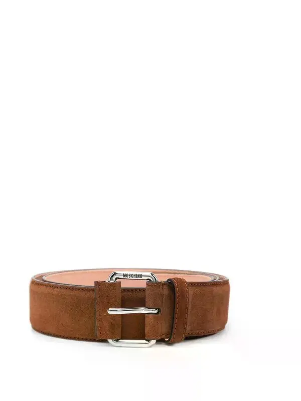 Moschino Logo-engraved Belt - Brown