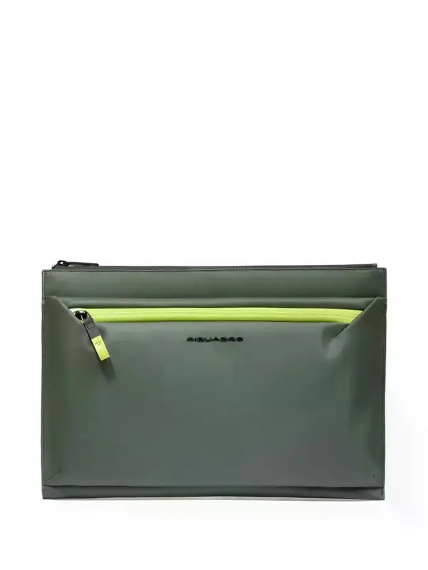 PIQUADRO Water-resistant Clutch Bag - Green