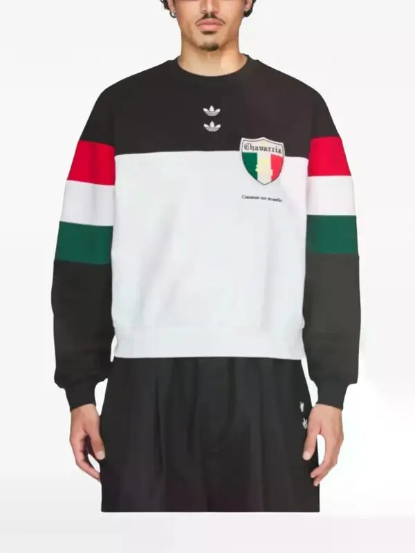 WILLY CHAVARRIA Logo-embroidered Colour-block Sweatshirt
