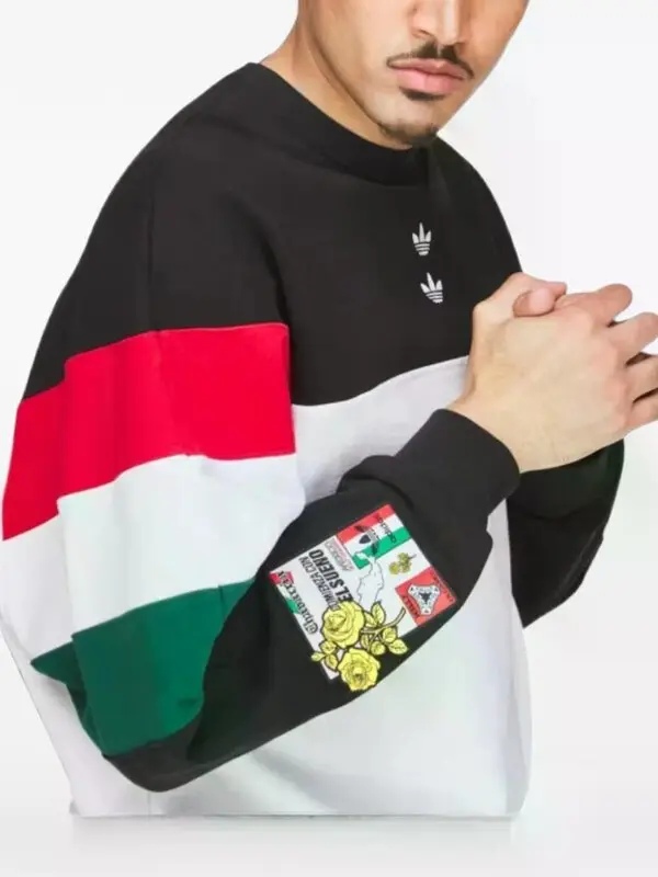 WILLY CHAVARRIA Logo-embroidered Colour-block Sweatshirt