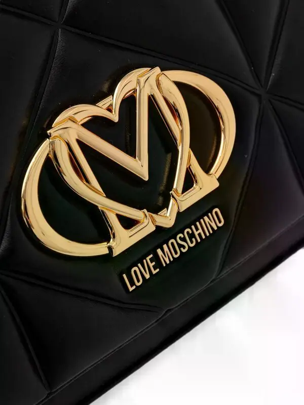 Moschino Logo-plaque Quilted Crossbody Bag