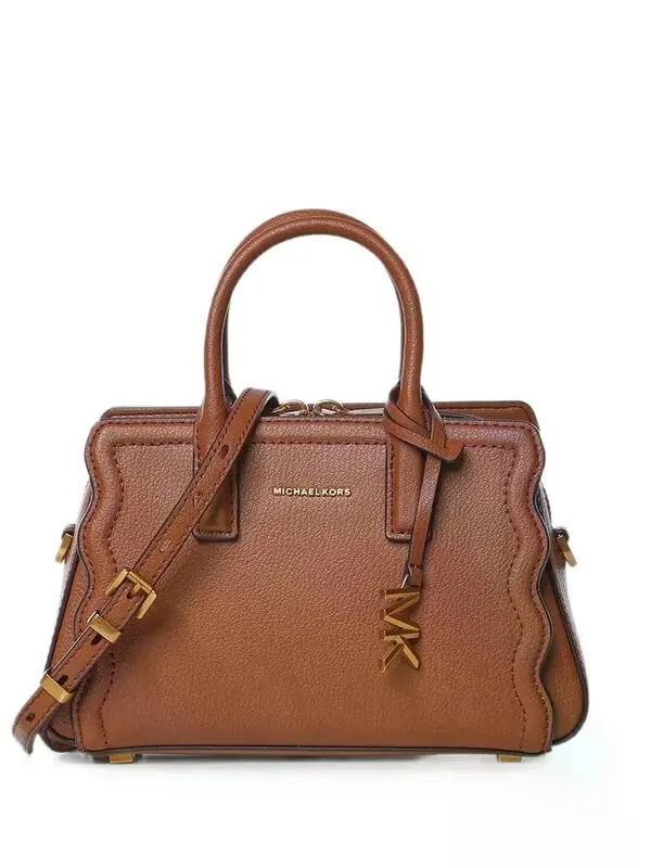 Michael Kors Xs Laila Scalloped-edge Handbag - Brown